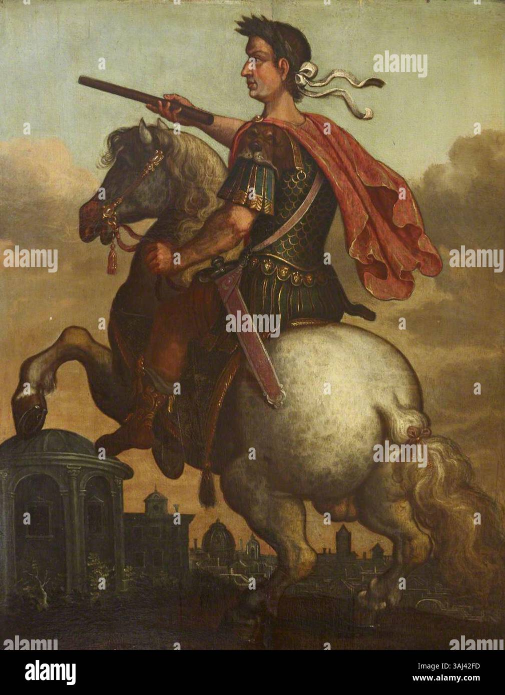 This painting, created between 1600 and 1699, depicts the Roman Emperor ...