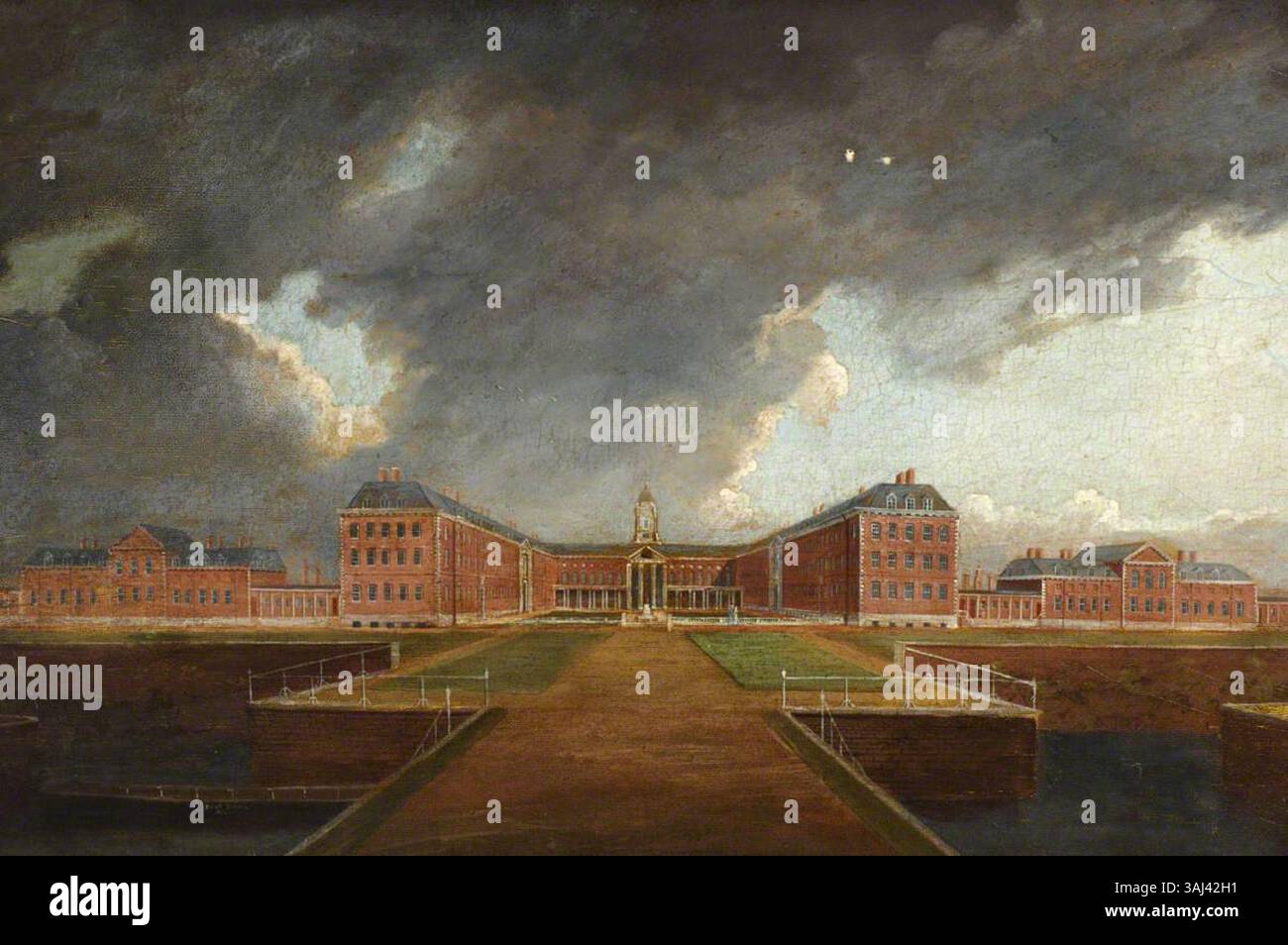 This 1804 oil painting by Daniel Turner shows the Royal Hospital in ...