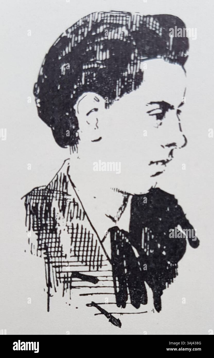 Richard Hall's drawing of Anders Zorn, photographed from the Allhems ...