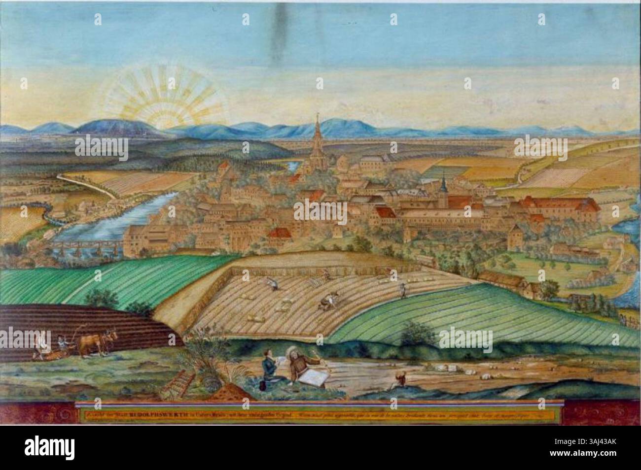 Oton Skolla’s 1836 watercolor titled 'Novo Mesto' offers a glimpse of ...