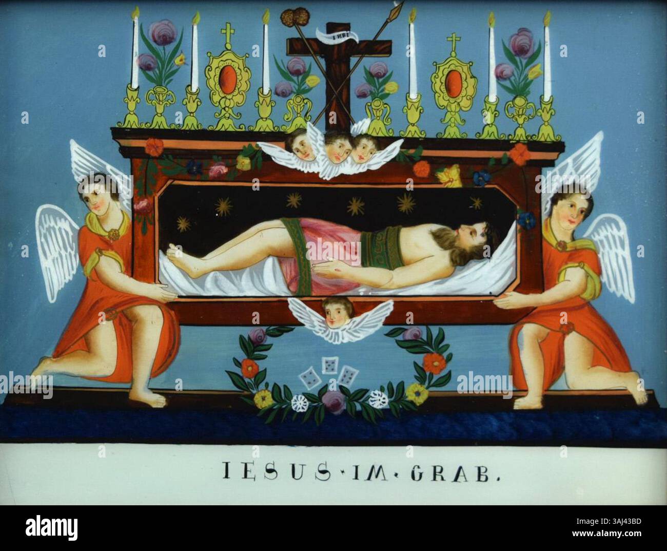 'Jesus in the Grave' is a religious painting created between 1800 and ...