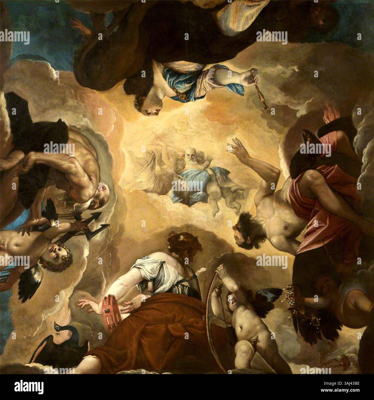 A mythological painting depicting the Creation of the Elements ...