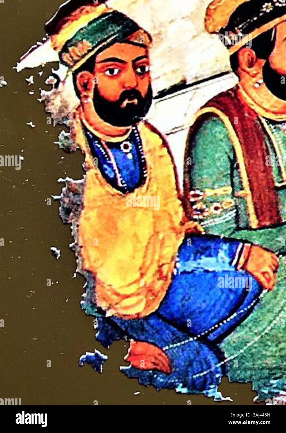 This 19th-century mural detail shows Bhagat Sadhana, created by the ...