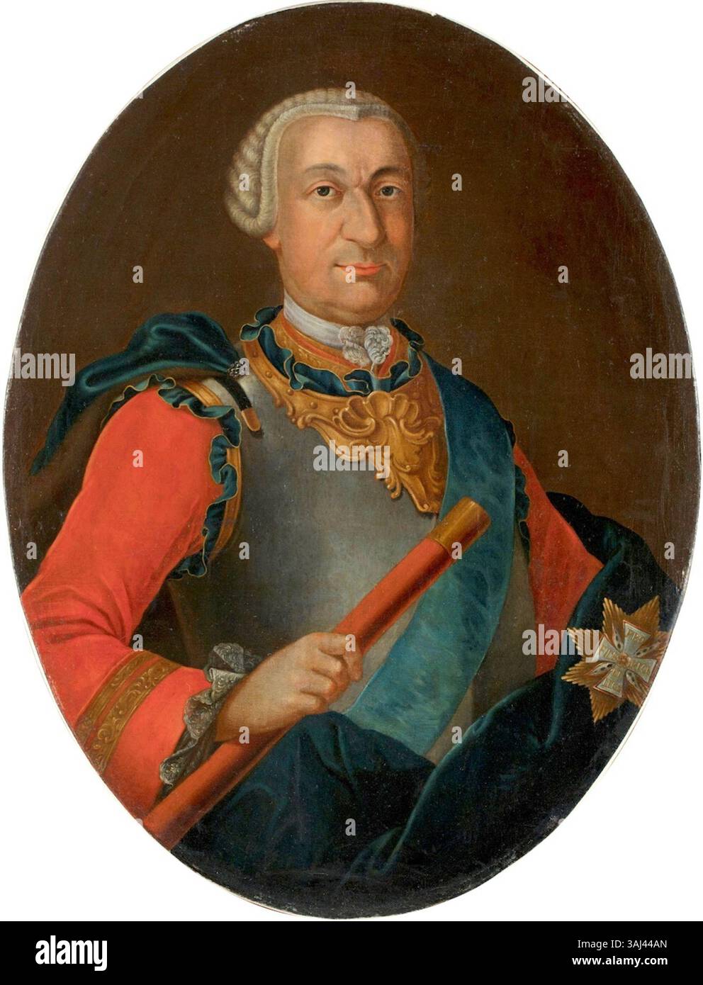 Portrait of Adam Jordan, painted in the 18th century. This oil on ...