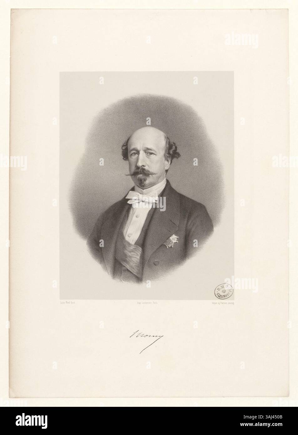 A lithograph from the Boyer collection showcasing Charles de Morny ...