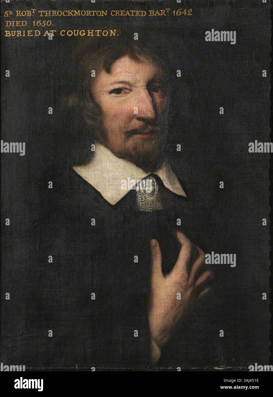 Portrait of Sir Robert Throckmorton (d. 1650), 1st Baronet of Coughton ...