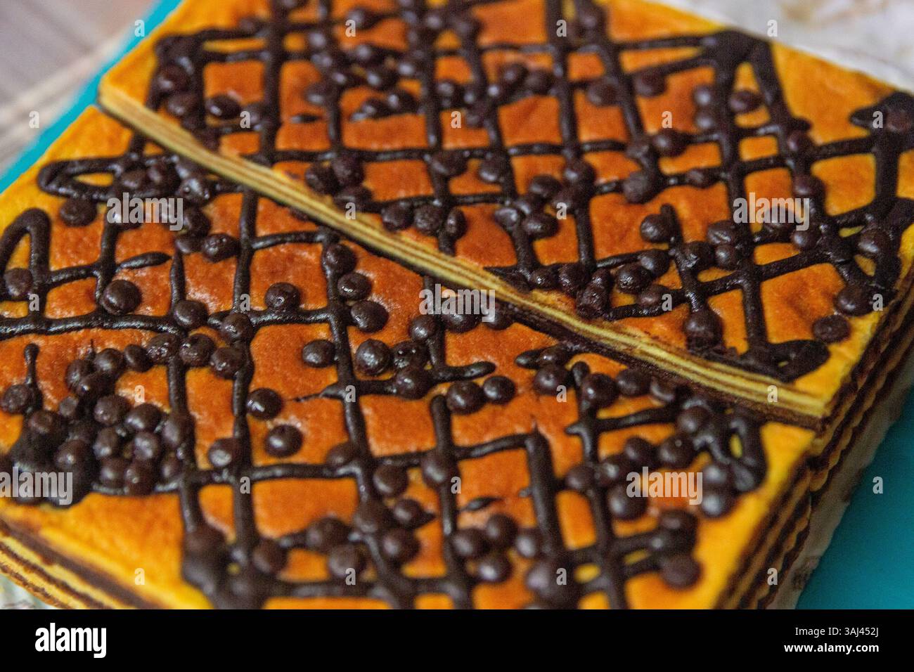 Chocolate Layered Lapis Cake from an Indonesian Bakery Stock Photo - Alamy