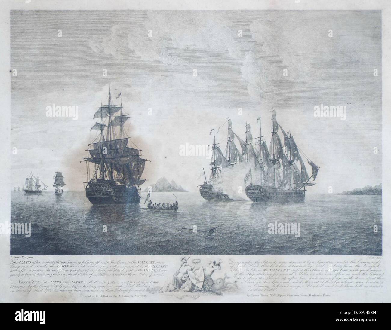 The painting 'The Cato after a short Action' by Dominic Serres, created ...