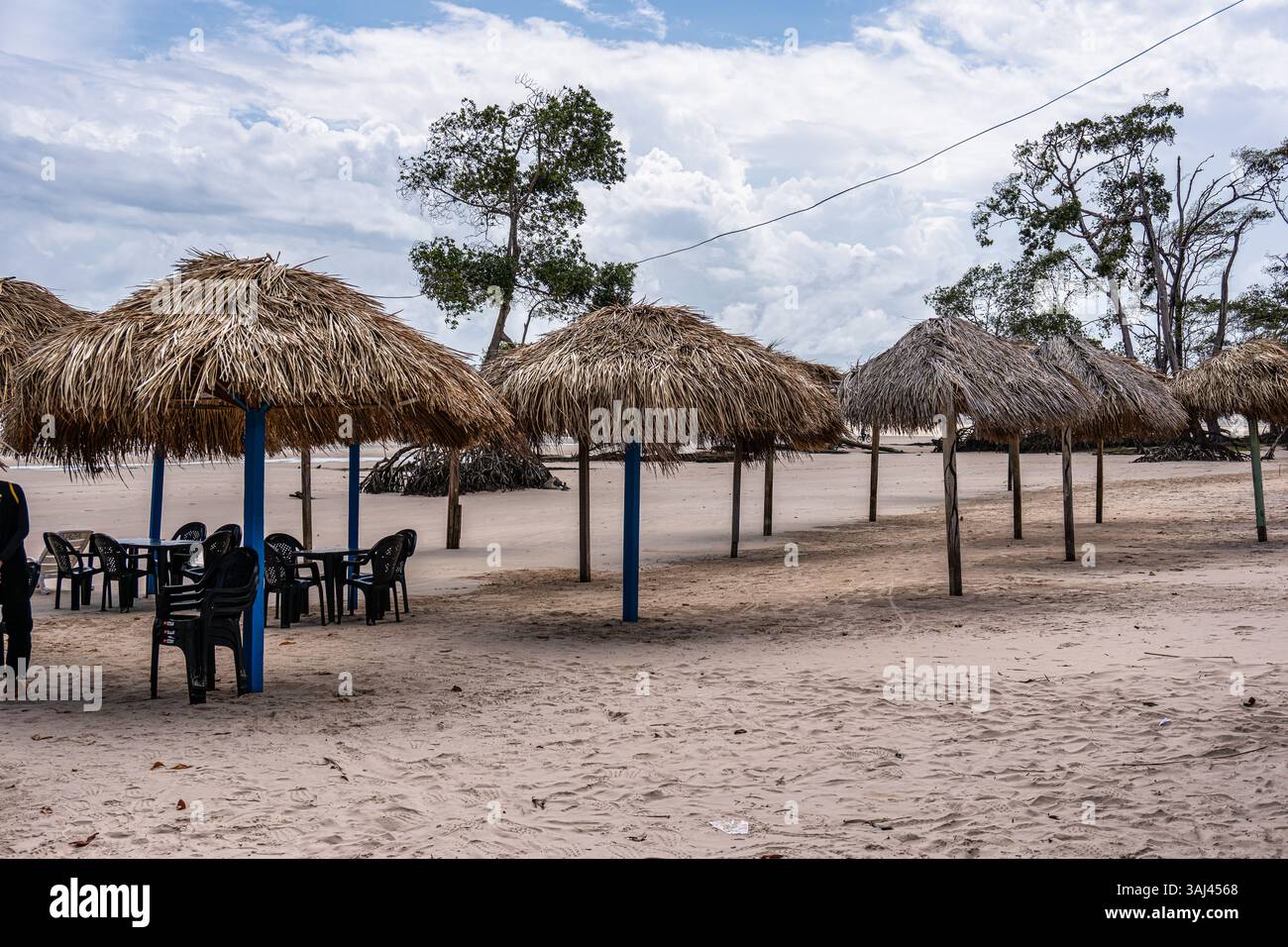 Barra velha beach at Soure, Marajo in Para, Brazil. Beautiful natural ...