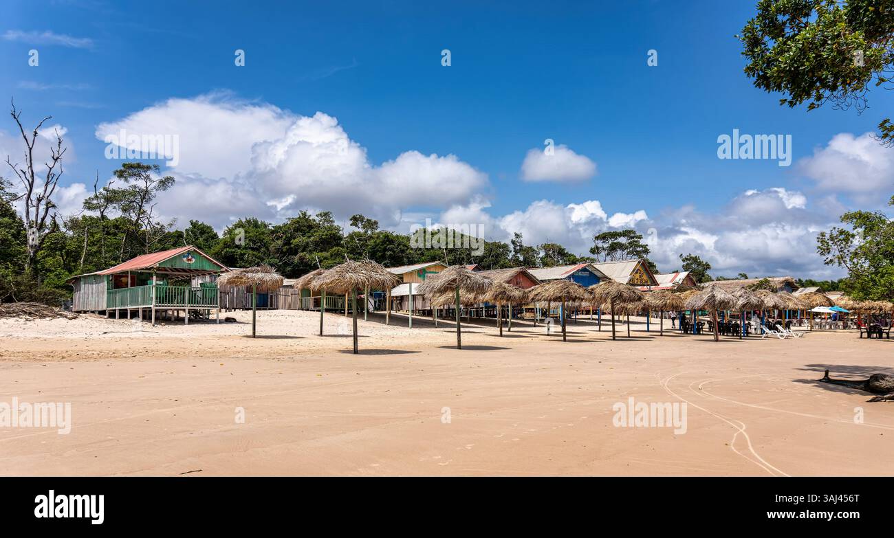 Barra velha beach at Soure, Marajo in Para, Brazil. Beautiful natural ...