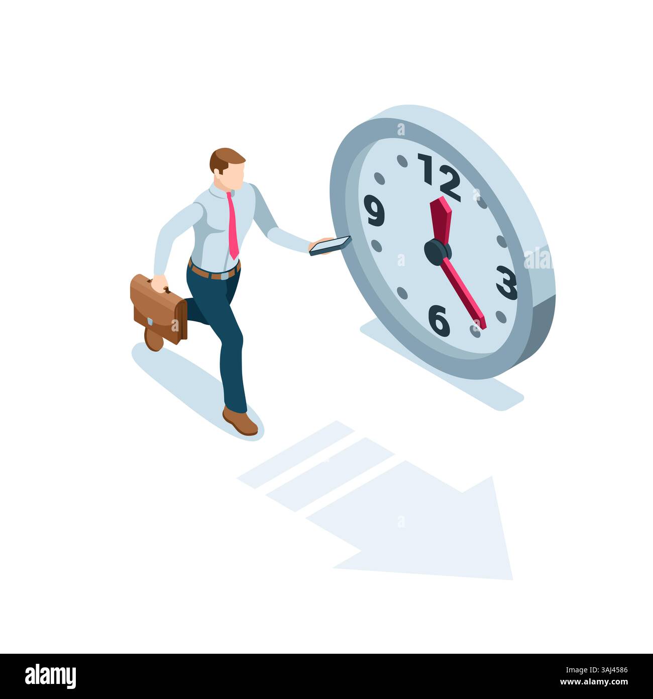 Deadline rush in hurry Cut Out Stock Images & Pictures - Alamy
