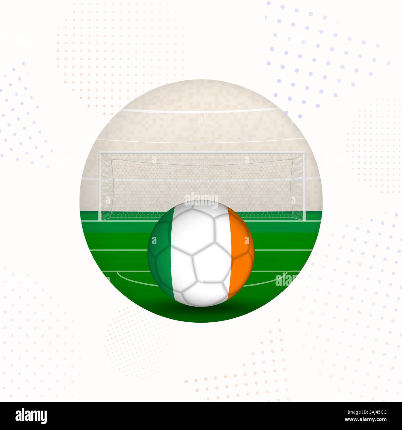 Ireland Flag Football Image for Sports Promotions, Ireland Soccer Ball ...