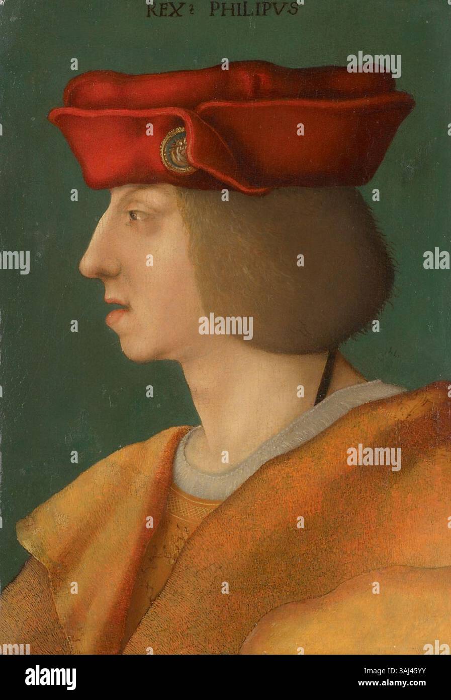 Profile portrait of Emperor Ferdinand I (1503-1564), painted circa 1520 ...