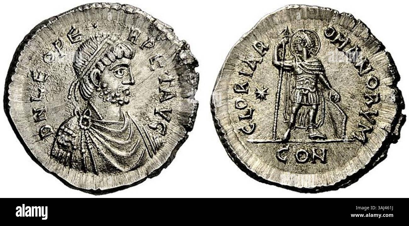 The rare Miliarense of Leo I, minted in Constantinople around AD 474 ...