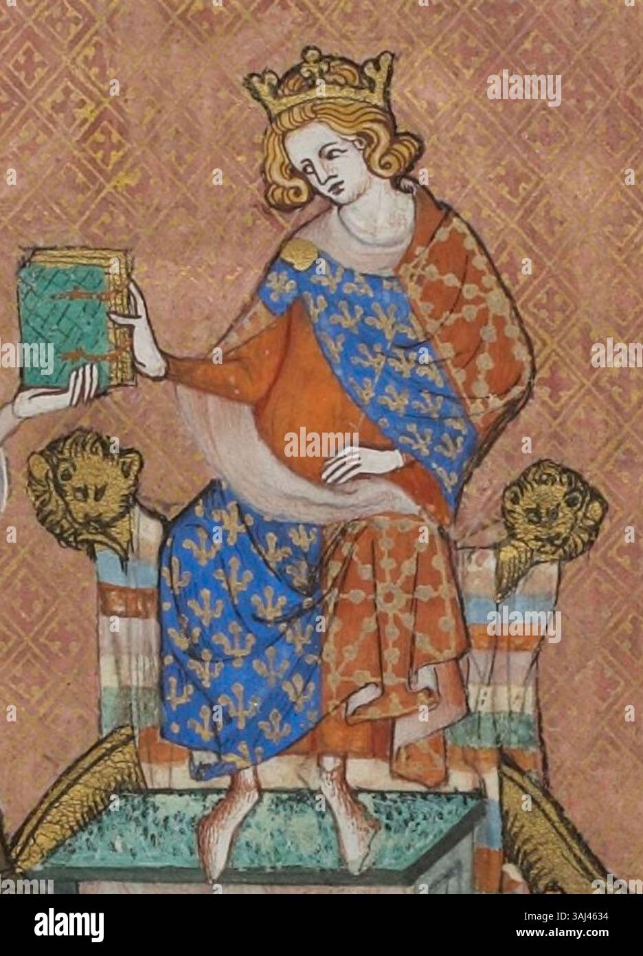 This 14th-century miniature illustration by Mahiet depicts Jean de ...