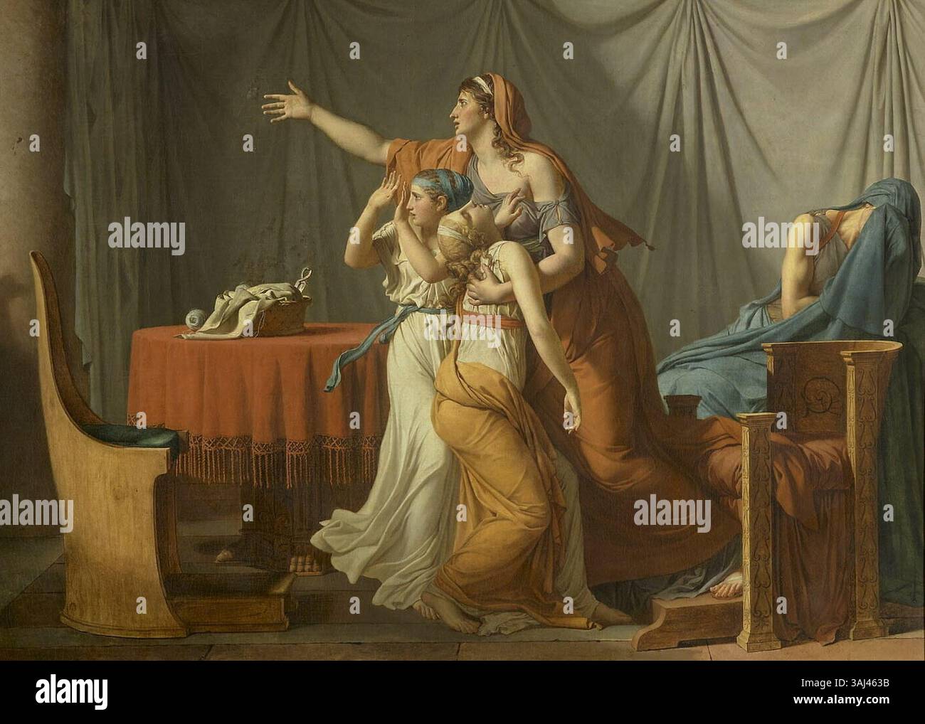 Jacques-Louis David’s 1789 painting 'The Lictors Bring to Brutus the ...