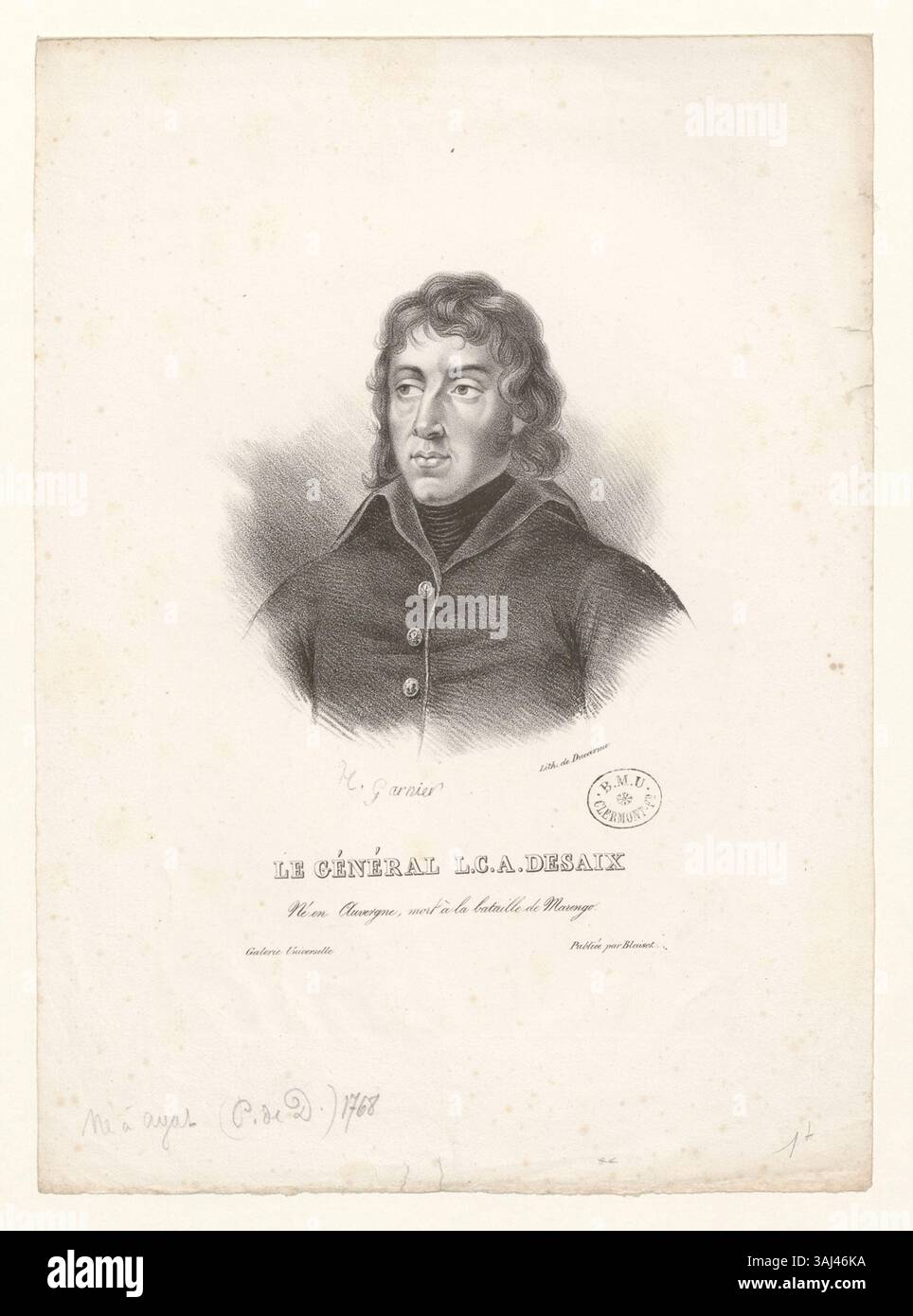 This lithograph print from the Boyer collection presents Louis-Charles ...