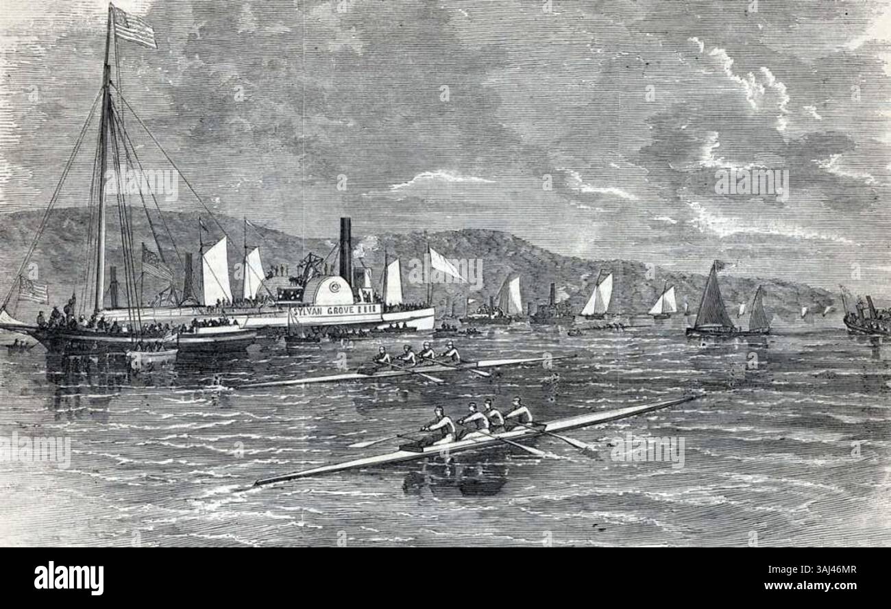 This rowing match, held on July 18, 1965, on the Hudson River in ...