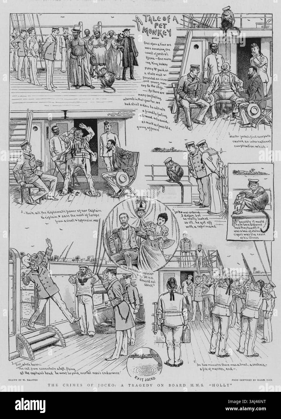 *The Crimes of Jocko*, a 1899 illustration, depicts a tragic story ...