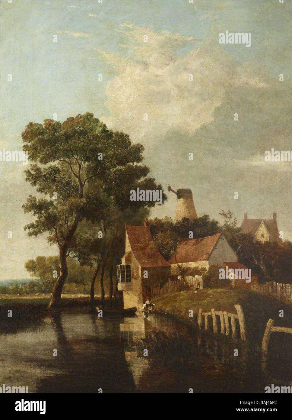 This landscape painting, attributed to John Crome, depicts The New ...