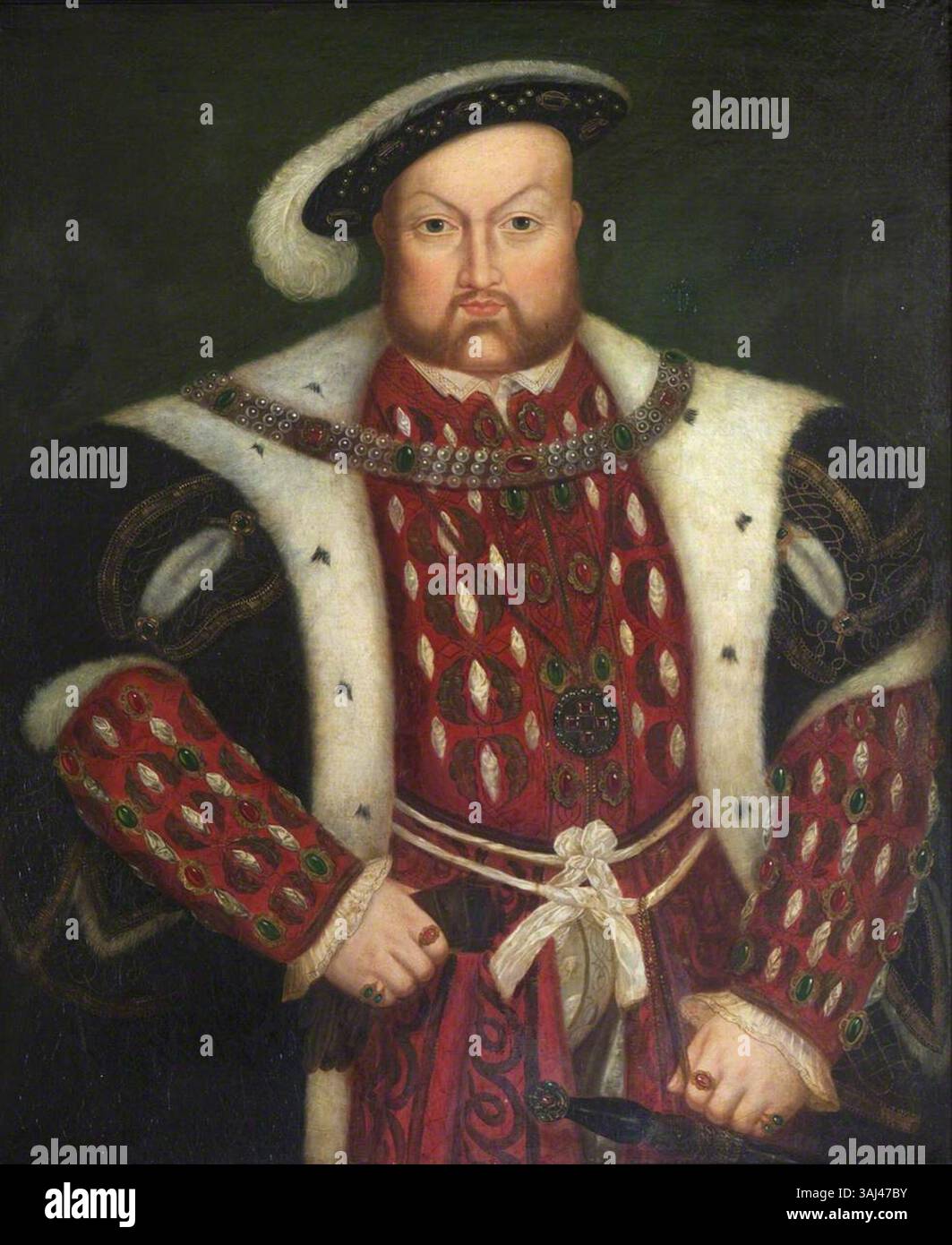 This portrait of King Henry VIII (1491–1547), after Hans Holbein the ...
