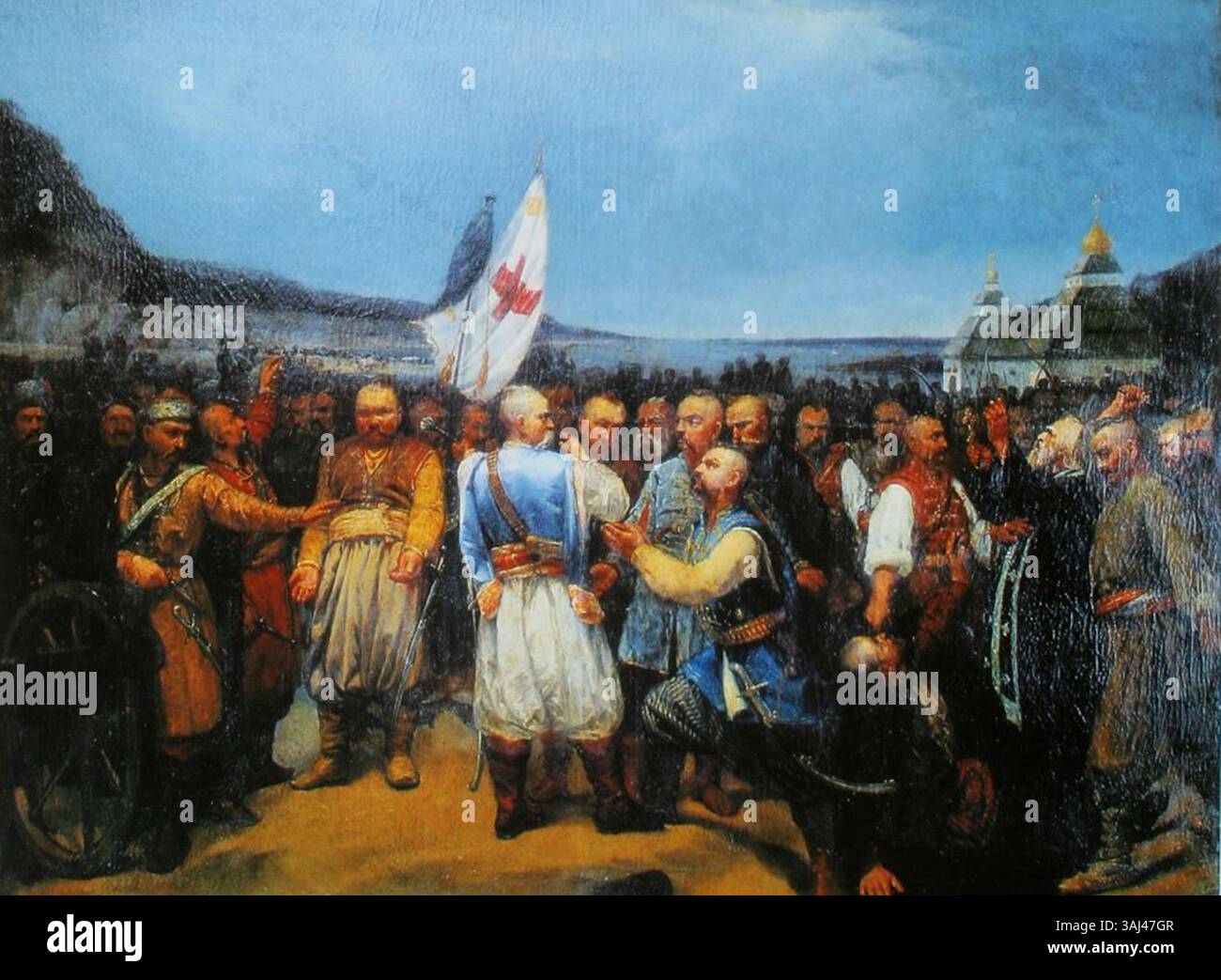 Viktor Kovalyov's 'Last Rada on Sich' (mid-19th century) depicts a ...