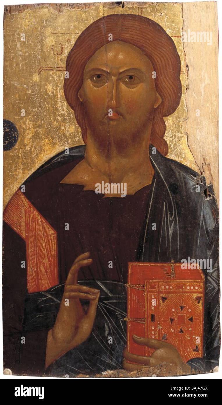 'Christ Pantokrator,' created between 1385 and 1399 by an anonymous Swedish artist, is an icon ...