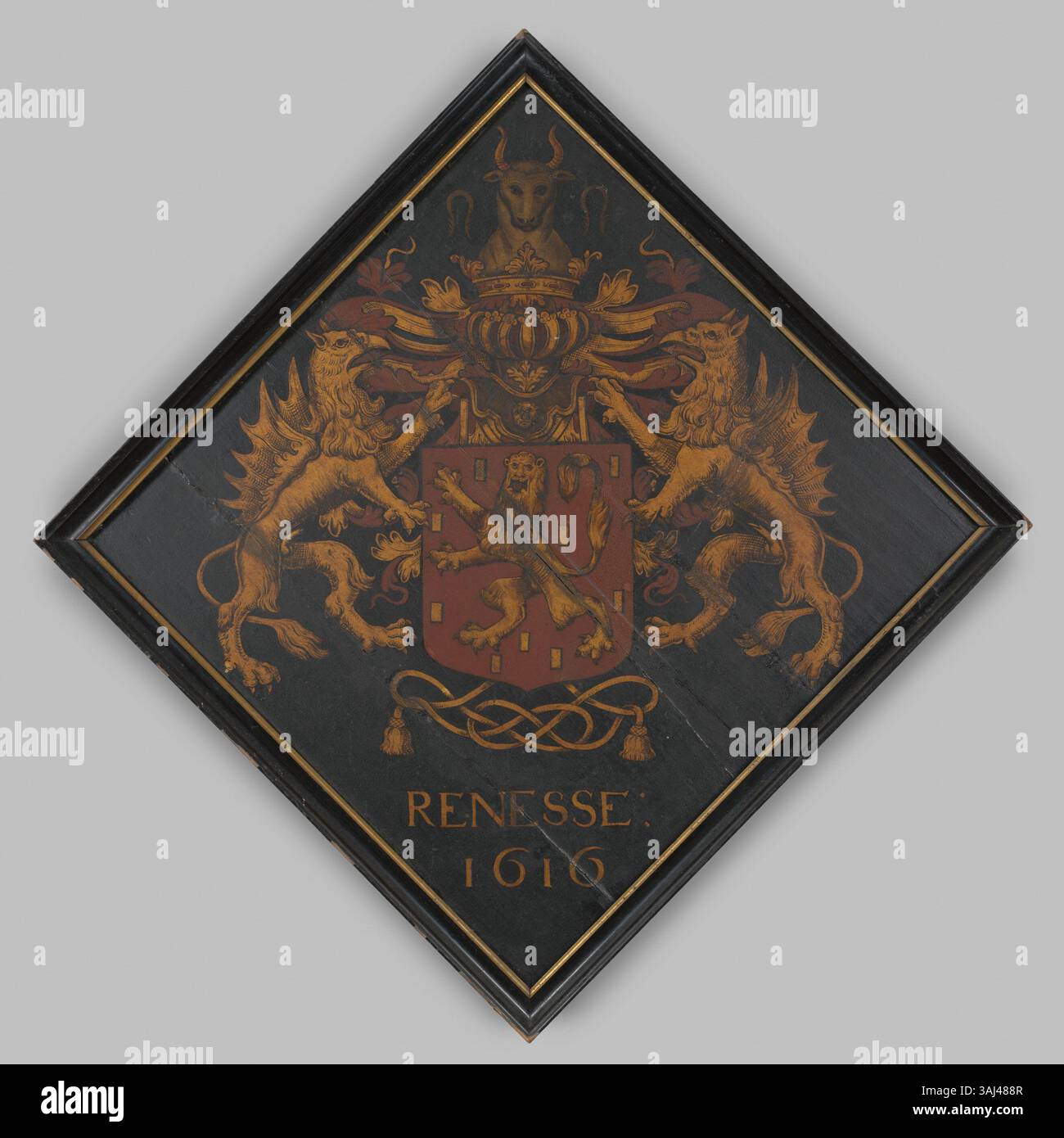 This 1616 painting depicts a mourning board with the Van Renesse family ...