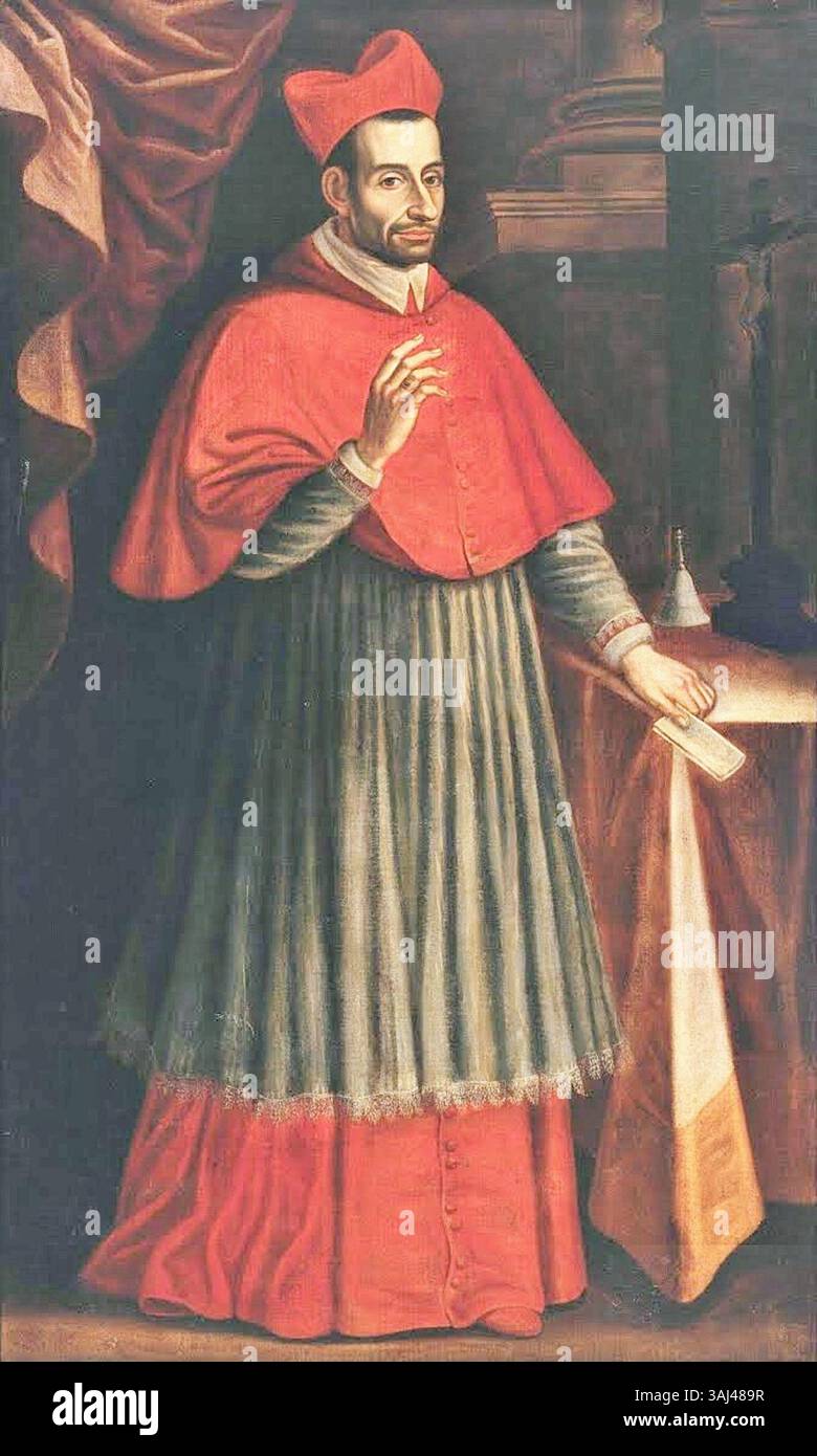 The painting 'Ritratto del Cardinal Carlo Borromeo' by Ottavio ...