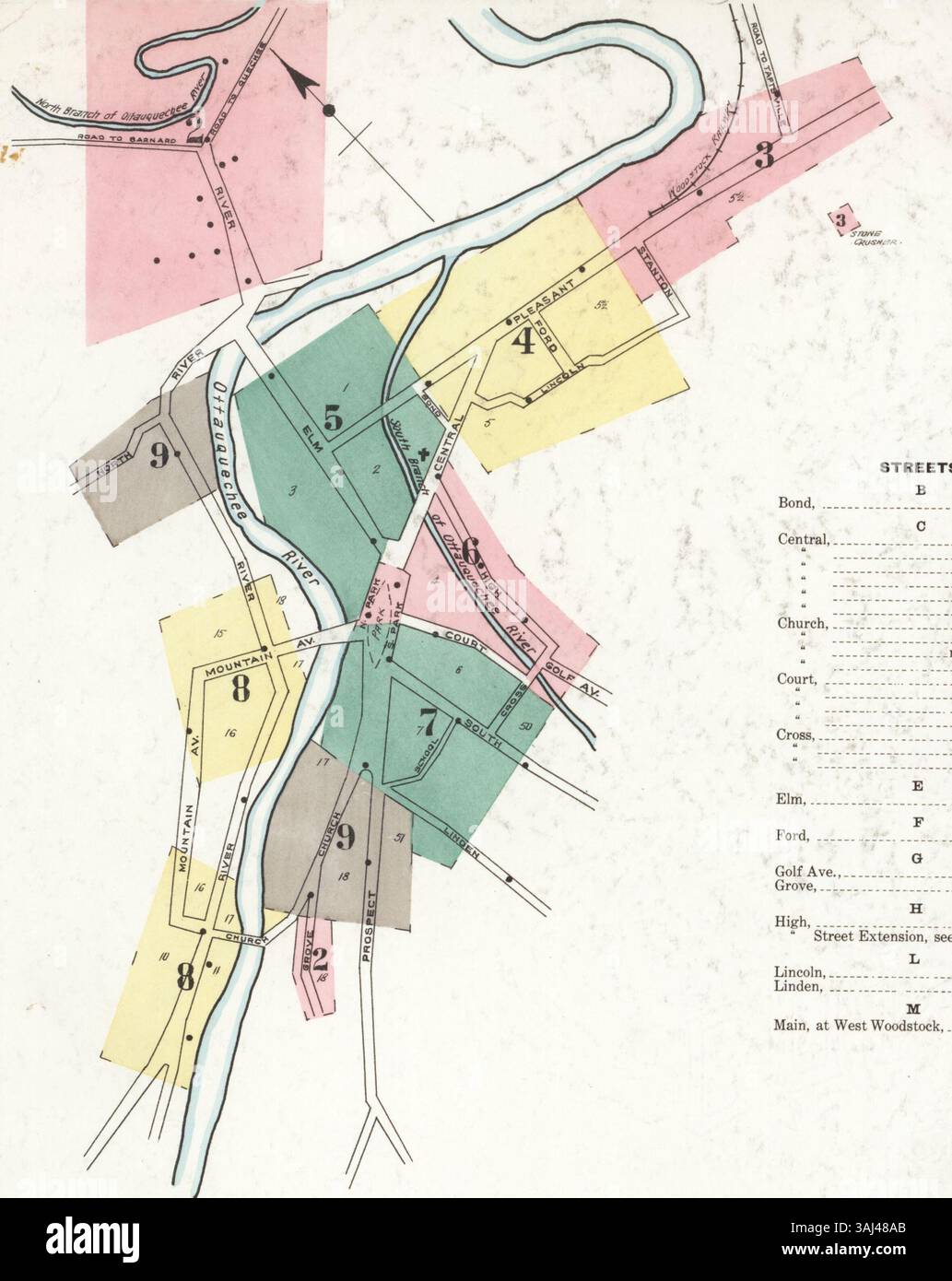 This sheet index shows part of the Sanborn Fire Insurance Map of ...