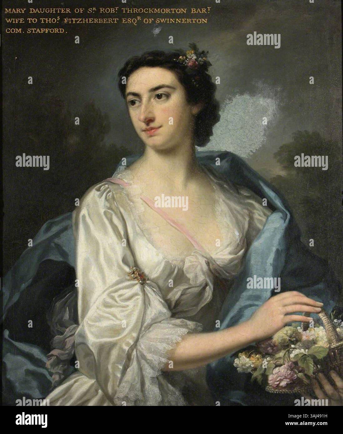 This portrait of Mary Teresa Throckmorton, Mrs Thomas Fitzherbert, was ...