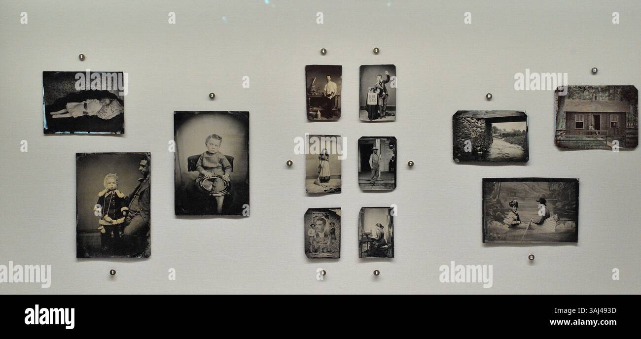 Tintype images on display at the opening of The New Art: American ...