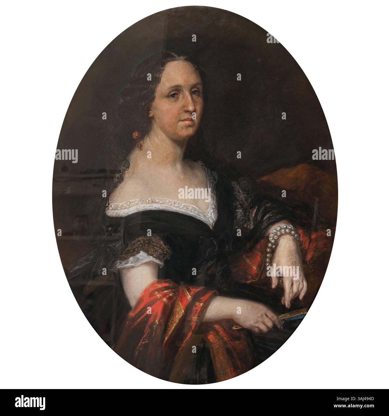This pastel portrait, attributed to Hermann Winterhalter, depicts the ...