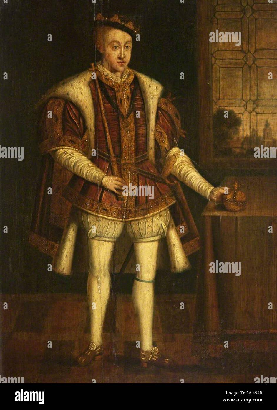 This circa 1800 painting of King Edward VI, based on an original from ...