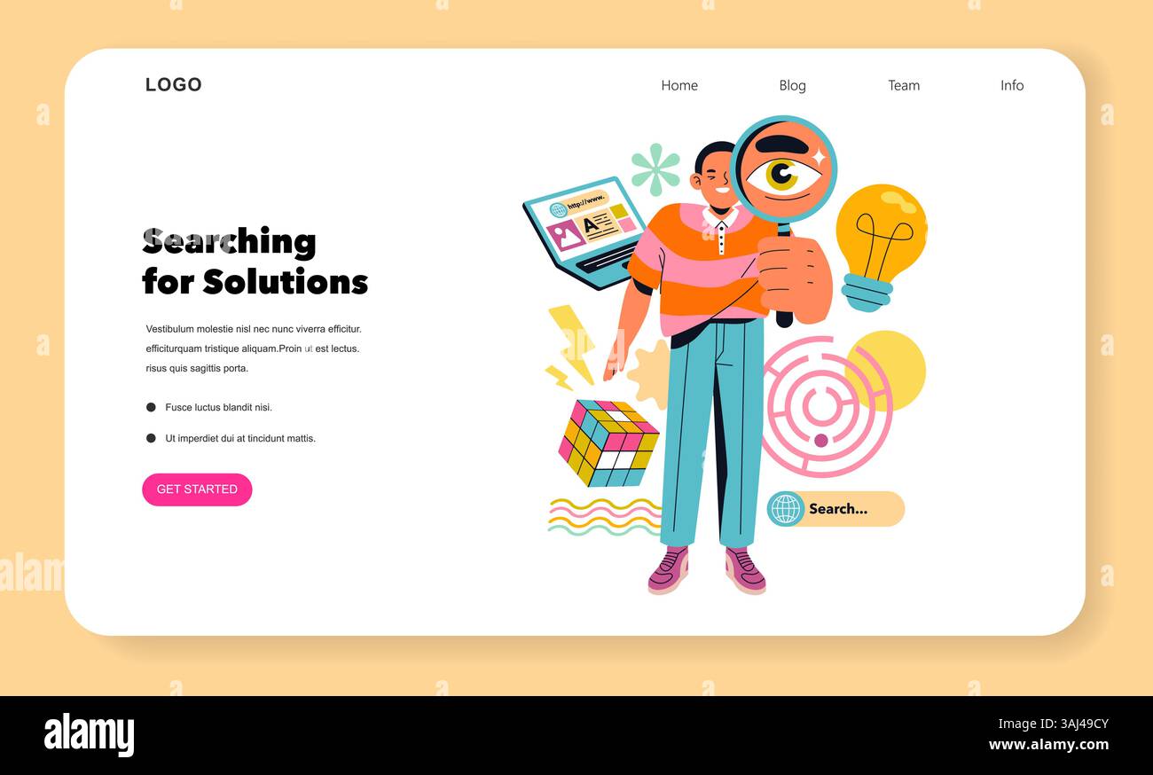 Concept of problem-solving and idea generation. Individual holding a ...