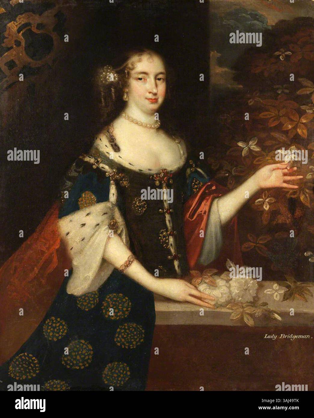 This portrait, attributed to Jacob Huysmans, depicts Dorothy Saunders ...