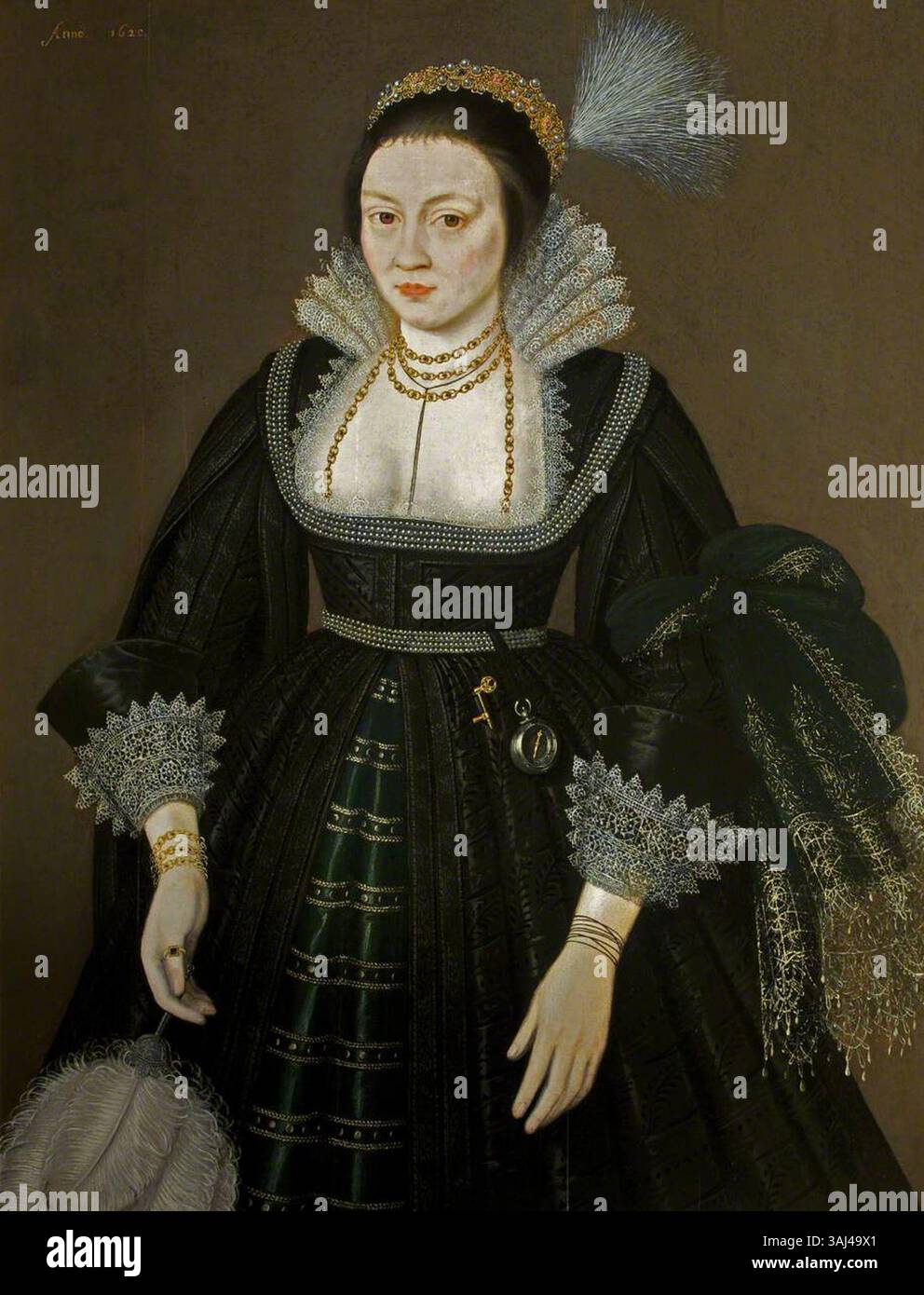 This circa 1620 portrait, possibly of Elizabeth Wintour, Lady Morgan ...