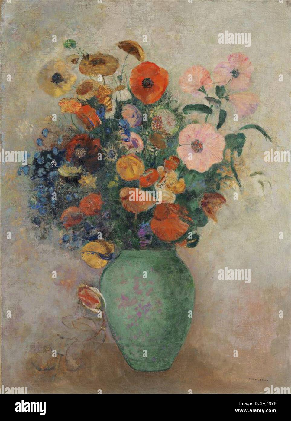Odilon Redon’s 'Bouquet of Flowers in a Green Vase' from circa 1915 is ...