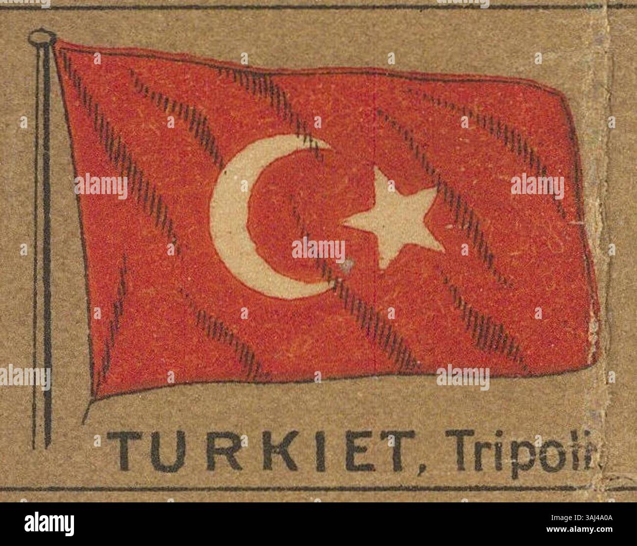 A cropped version of a flag chart by Jacob Hagg, depicting the flag of ...