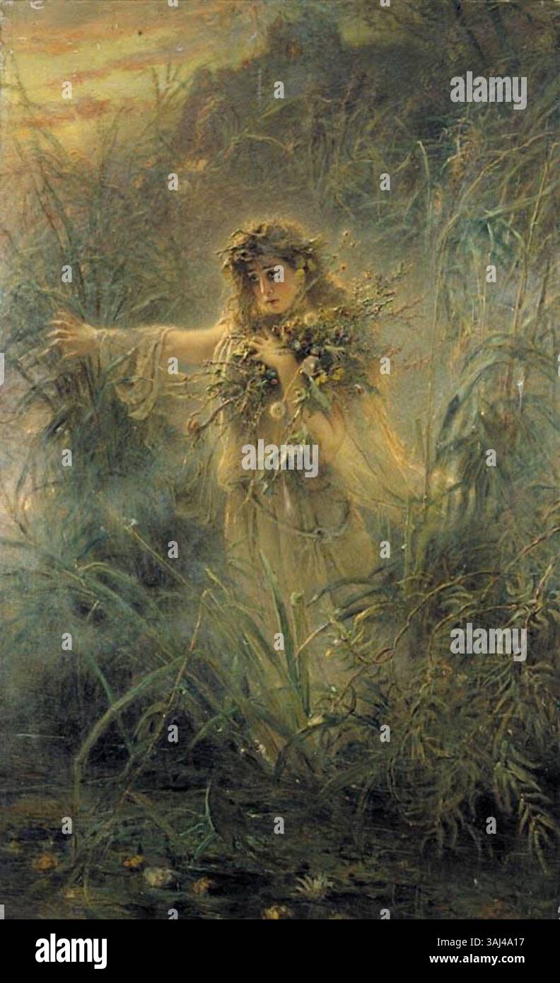 Konstantin Makovsky's Ophelia (Rusalka), painted in the late 19th ...