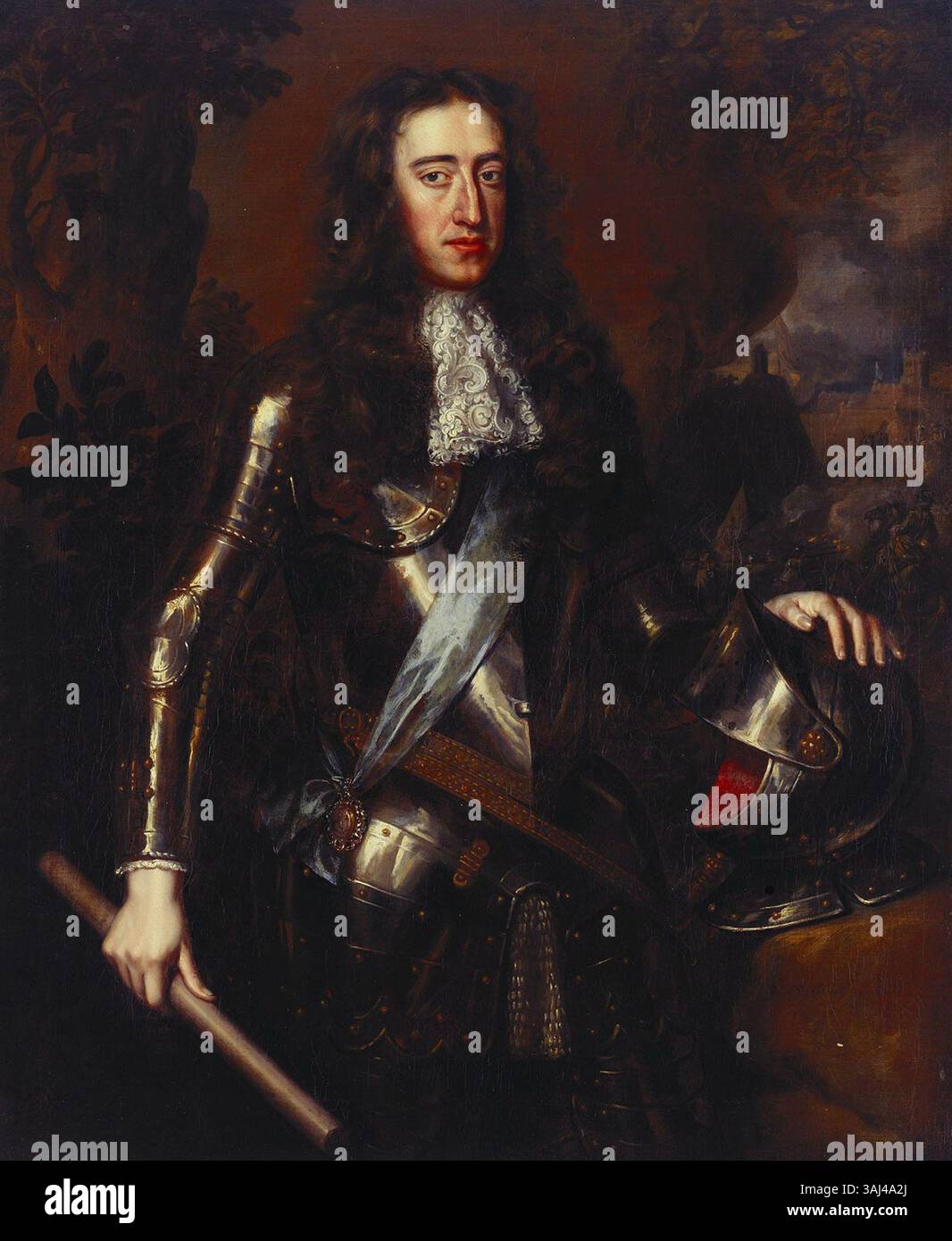 This portrait of William III of England, created in 1685 by Willem ...