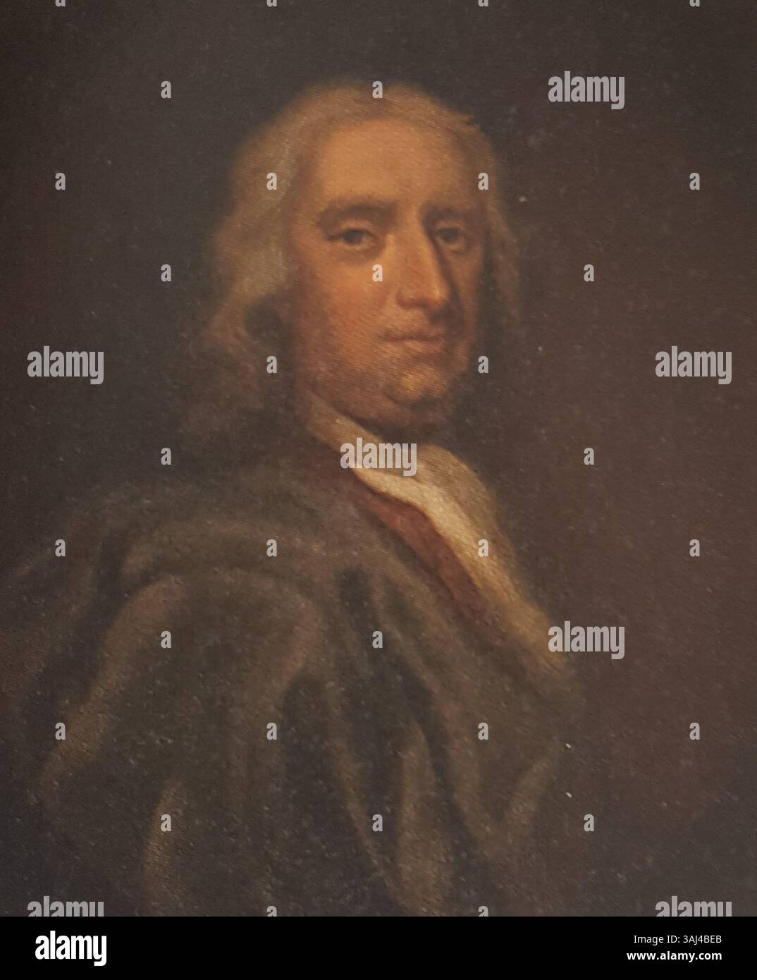 This copy of the portrait of Sir Isaac Newton, painted by an unknown ...