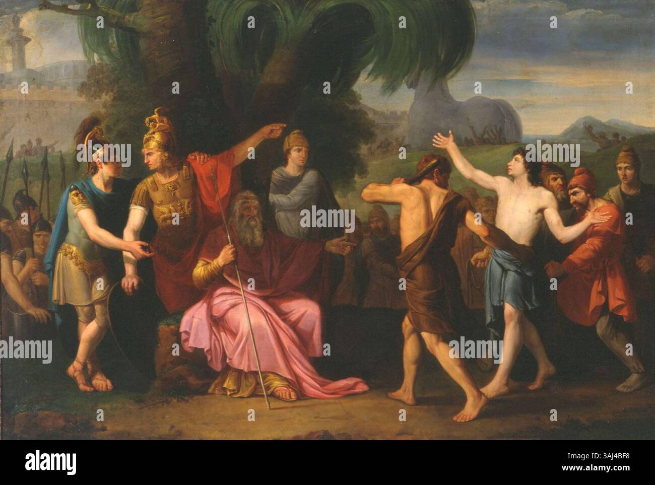 Pieter Goddyn’s 1782 *The Greek Sinon before Priam* depicts the ...