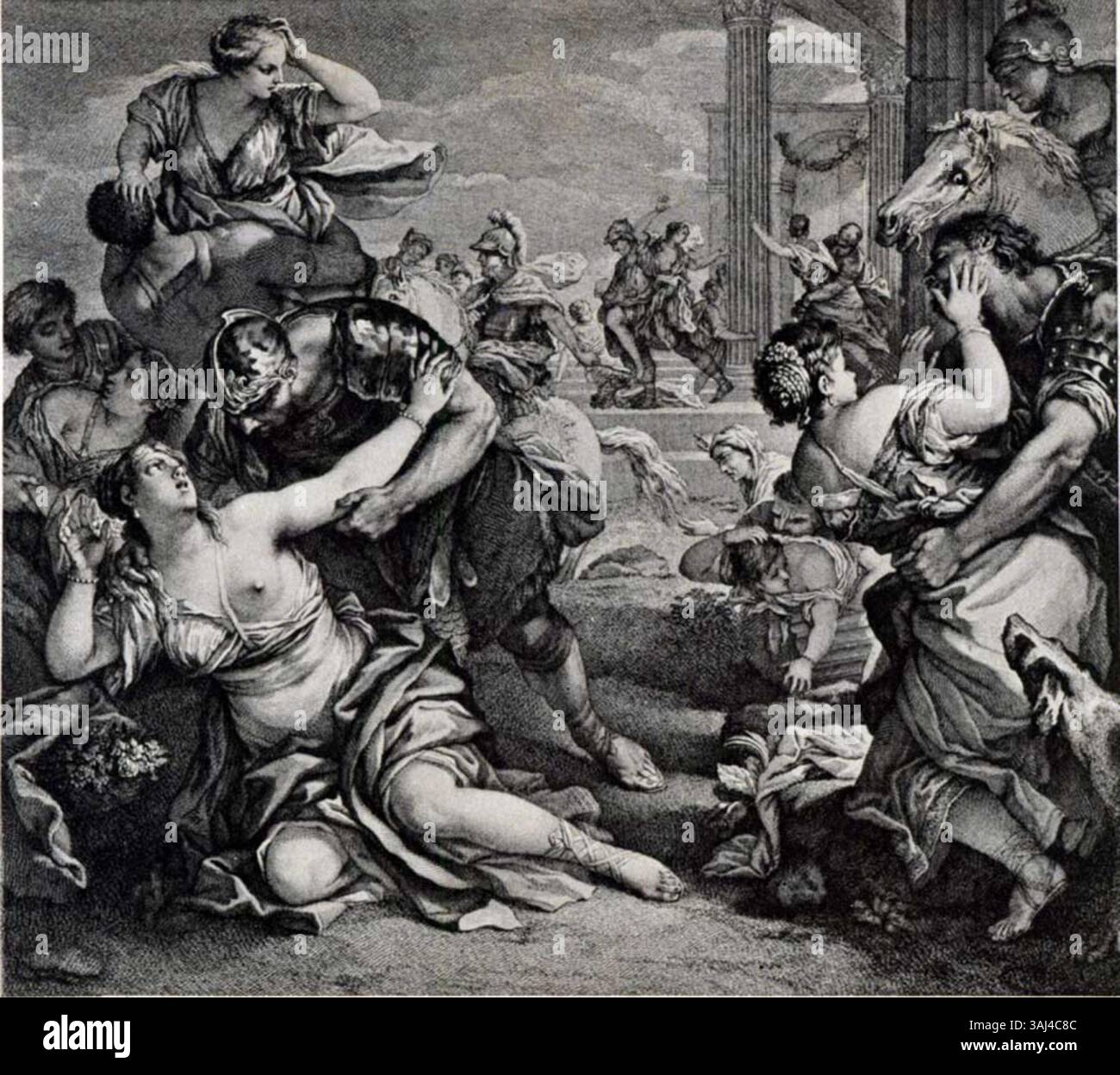 Luca Giordano's *The Rape of the Sabine Women* (ca. 1654-1705) is a ...