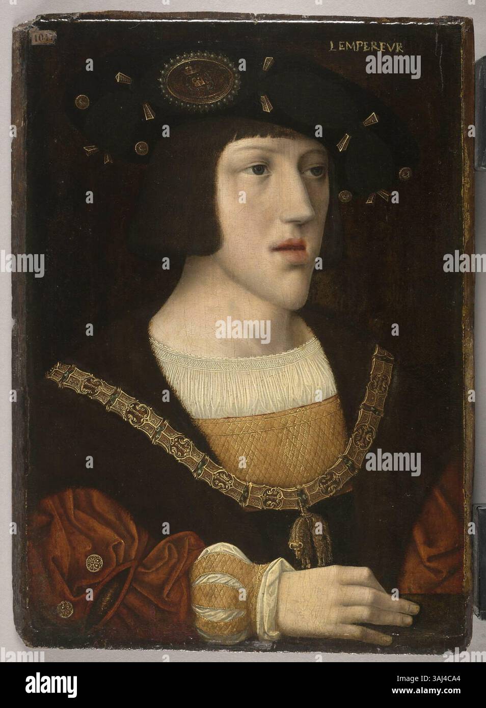 This portrait of young Emperor Charles V, painted by Bernard van Orley ...