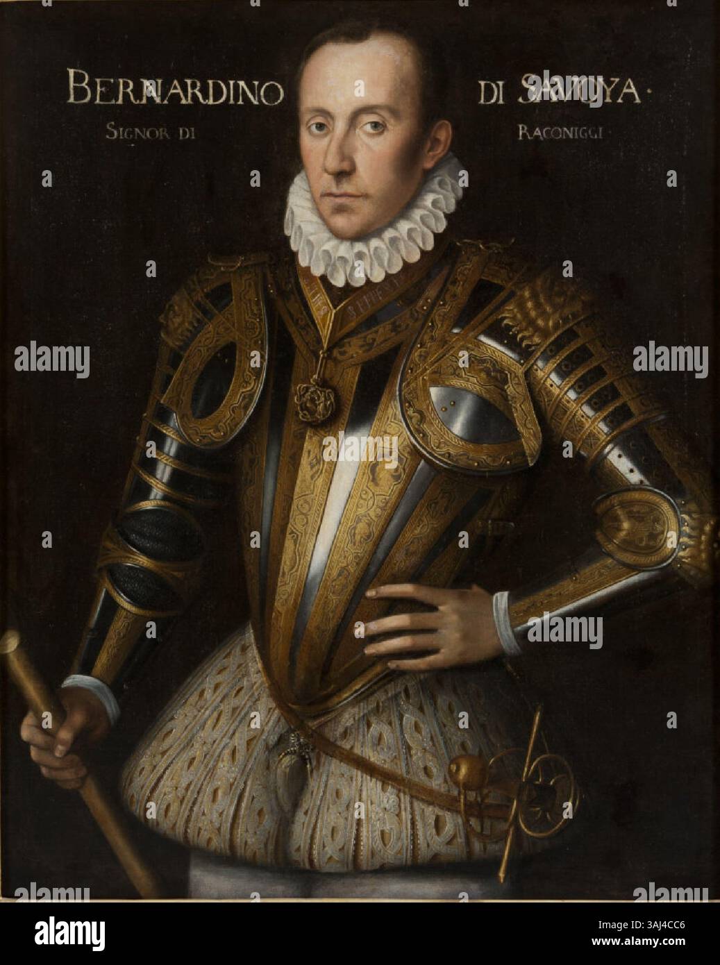 This portrait, painted between 1591 and 1610, depicts Bernardino II di ...