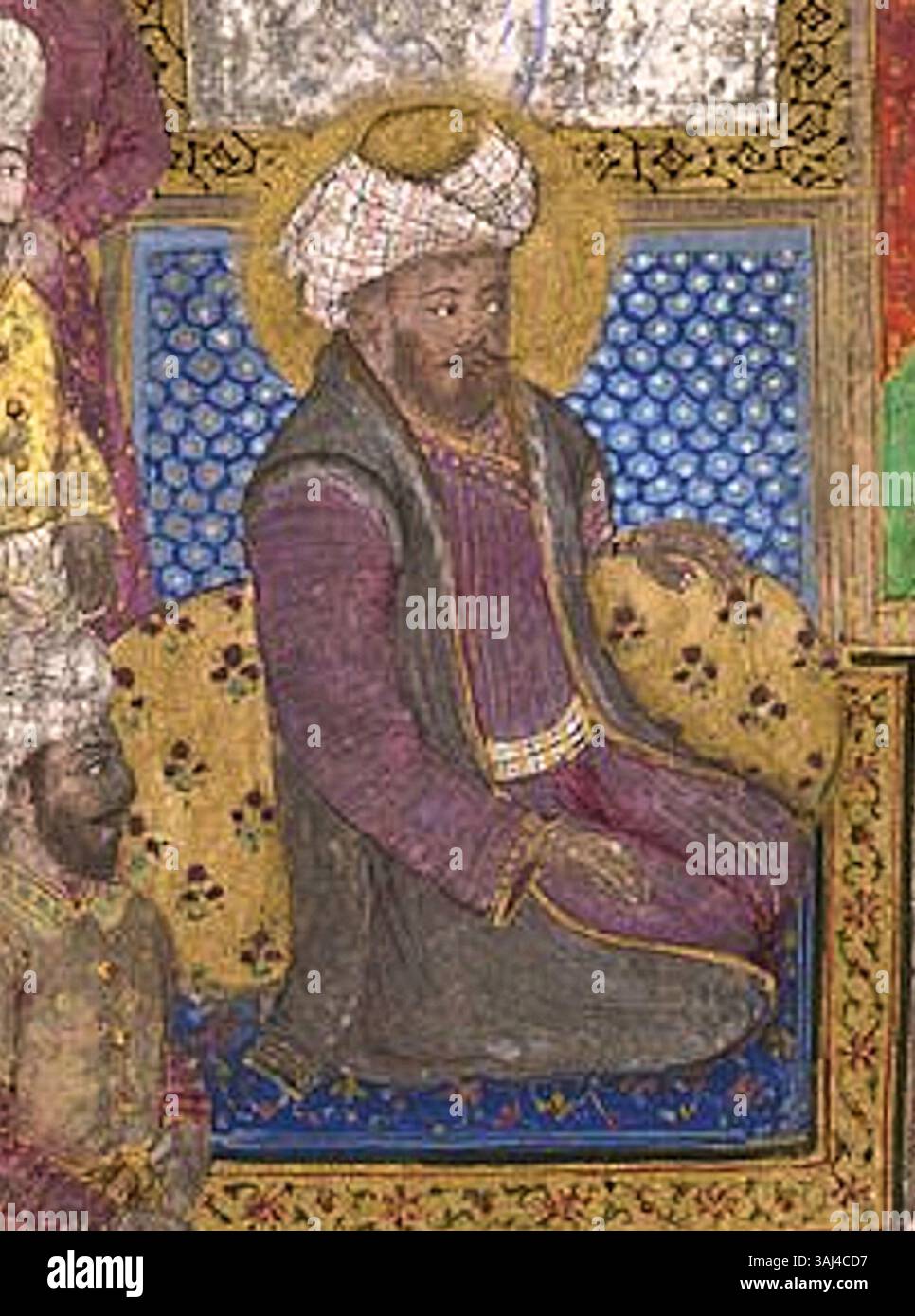 A 17th-century illustration from *Malfuzat-I Timuri* shows Timur ...