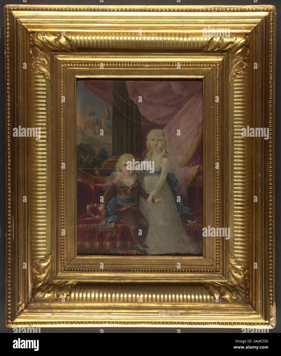 This 1785 portrait shows Maria Christina, Princess of Naples and Sicily ...