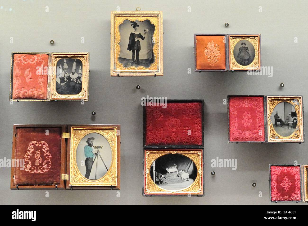 Tintype images on display at the opening of The New Art: American ...