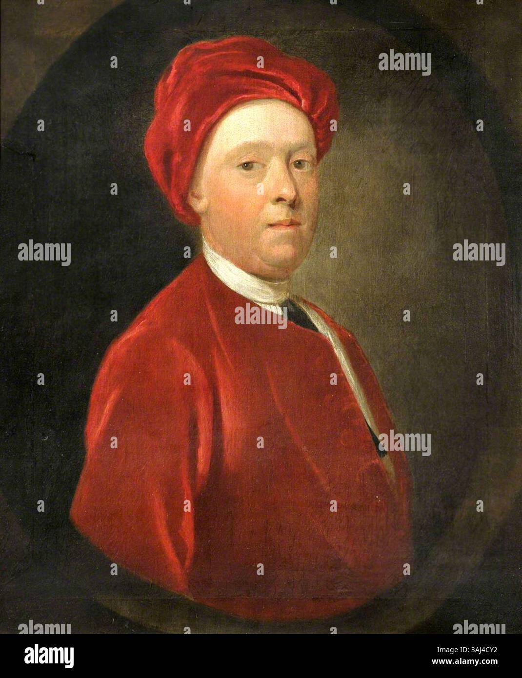 This portrait, attributed to the British (English) School, depicts an unknown gentleman, painted ...